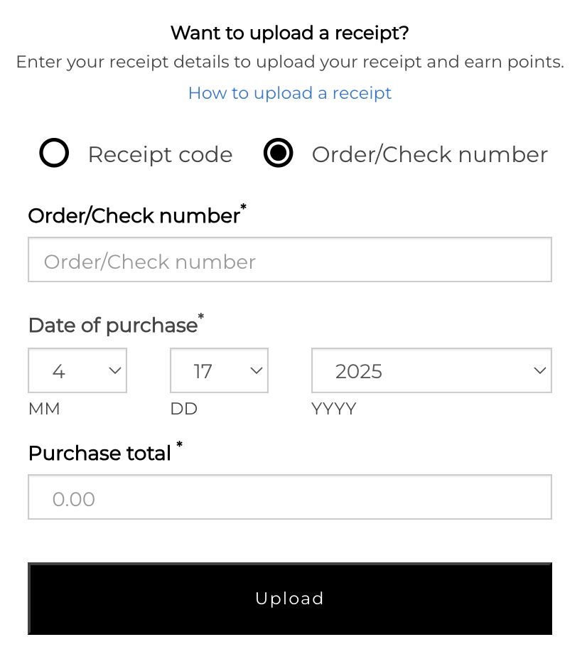 Add Points to My Account